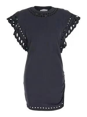 Isabel Marant Étoile Orlane Dress With Sangallo Details - Black