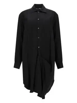 JW Anderson Tuxedo Drape Midi Dress - Black