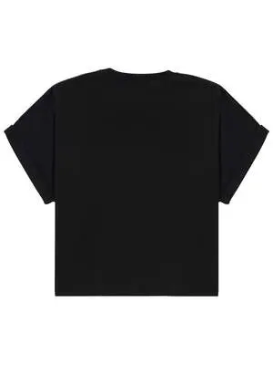 Balmain Cropped T-shirt With Logo - Black