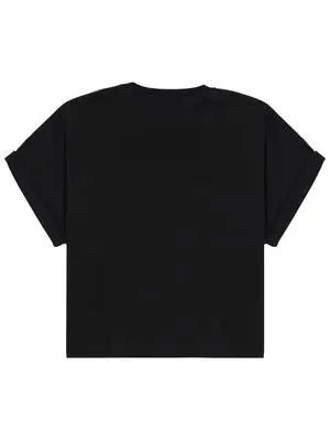 Balmain Logo Print Cropped T-shirt