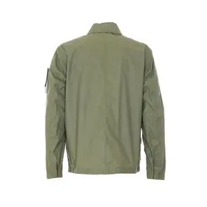 Stone Island Waxed Pigment Cotton Tela Logo Jacket - Green