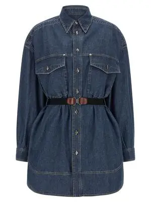 Versace Chambray Denim Dress - Blue