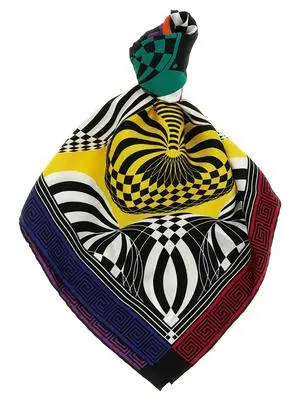 Versace Versace Women 'Theatre' Print Silk Scarf Multicolor