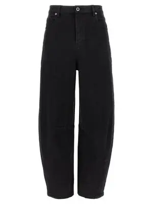 SELF-PORTRAIT Barrel Leg' Jeans - Black