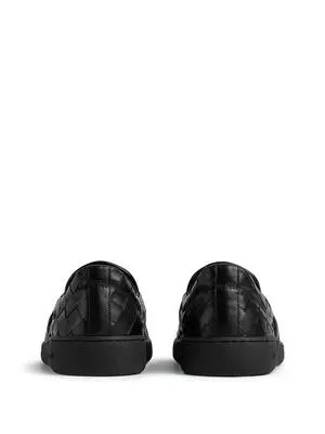 Bottega Veneta Sawyer Intrecciato Slip On Sneakers - Black
