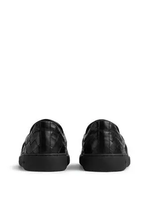 Bottega Veneta Sawyer Intrecciato Slip On Sneakers - Black