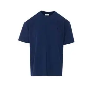 Saint Laurent Piquet Cassandre Oversize T-shirt - Blue