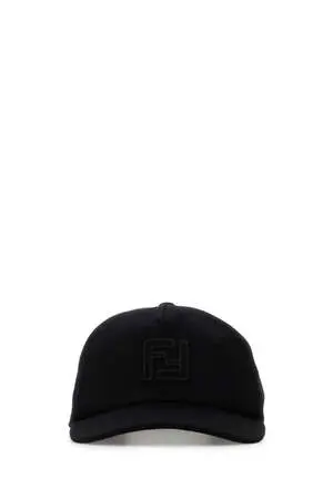 Fendi Wool Blend Baseball Hat - Black