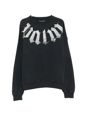 Palm Angels Cotton Sweatshirt With Logo Print - Multicolor