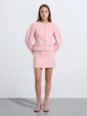 ROTATE BY BIRGER CHRISTENSEN Bouclé Miniskirt - Multicolor