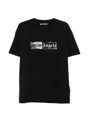 Palm Angels Stamp Logo Cotton T-shirt - Multicolor