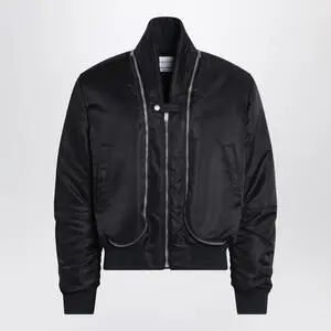 Alexander McQueen Nylon Zip Bomber - Black