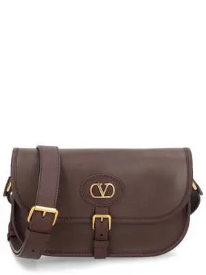 Valentino Garavani Antibes Leather Shoulder Bag - Brown