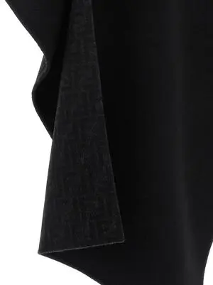 Fendi Double Wool' Cape - Black