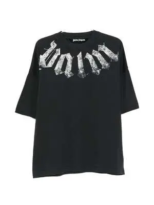 Palm Angels Logo Cototn T-shirt - Multicolor