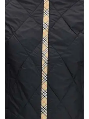 Burberry Bramford Quilted Nylon Jacket With Check Tape