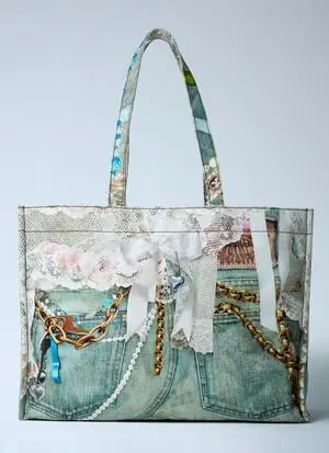 Acne Studios Logo Print Tote Bag - Multicolor