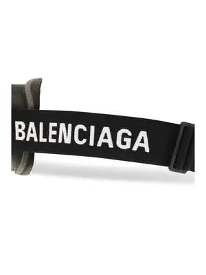 Balenciaga Mirrored Ski Mask Sunglasses - Silver