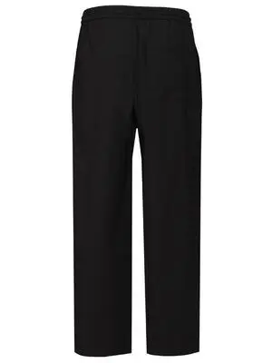Loewe Tailored Wool Drawstring Trousers - Black