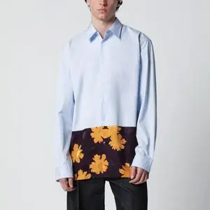 Dries Van Noten Light Shirt With Floral Insert