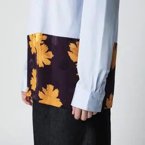 Dries Van Noten Light Shirt With Floral Insert