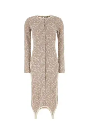 Fendi Embroidered Cotton Blend Dress - Multicolor