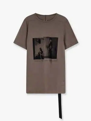 Rick Owens Cotton T-shirt With Level Print On The Front