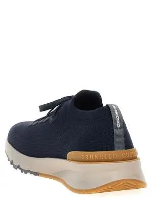 Brunello Cucinelli Knitted Sneakers - Blue