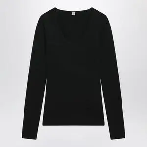 TOTEME Wool-blend Knit Top - Black