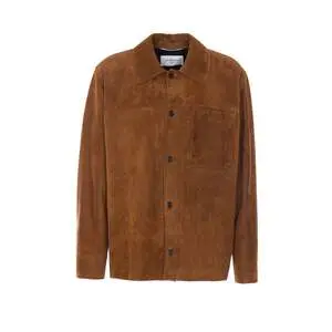 Saint Laurent Suede Overshirt - Brown