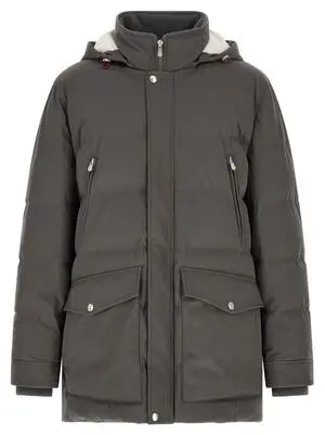 Brunello Cucinelli Quilted Parka - Gray