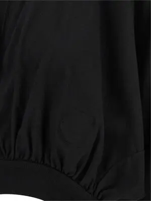 Rick Owens Cropped Hooded Top - Black