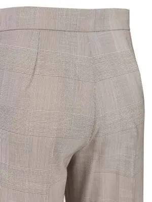 Max Mara Prince Of Wales Wool Trousers - Green