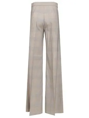Max Mara Prince Of Wales Wool Trousers - Green