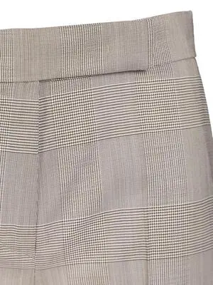 Max Mara Prince Of Wales Wool Trousers - Green