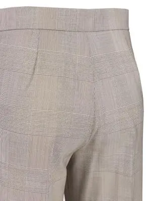 Max Mara Prince Of Wales Wool Trousers - Green