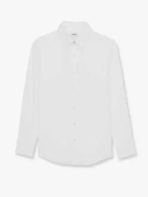 Saint Laurent Cassandre Stretch Cotton Shirt - Multicolor