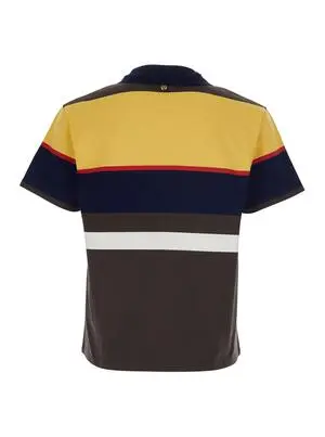 Versace Strips' T-shirt With Colorful Details For - Multicolor