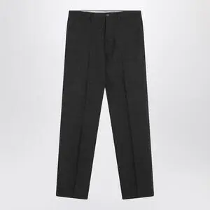 Prada Anthracite Grey Wool Trousers - Gray