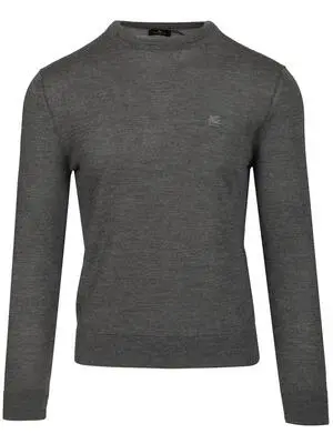 Etro Wool And Silk Sweater - Gray