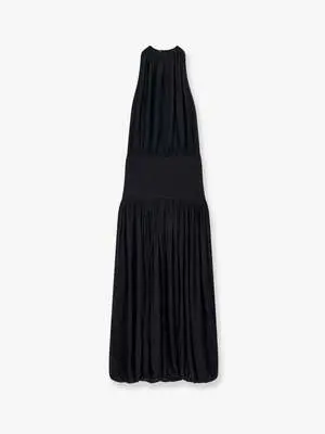 TOTEME Soft Gathered Viscose Dress - Black