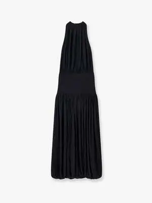 TOTEME Soft Gathered Viscose Dress - Black