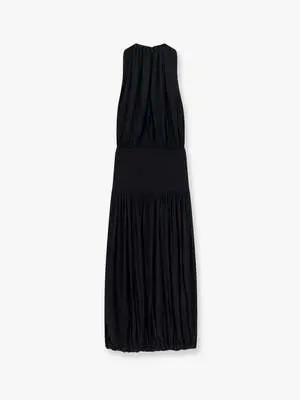 TOTEME Soft Gathered Viscose Dress - Black