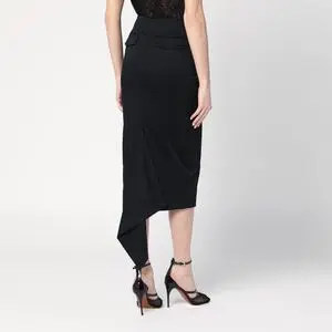 THELATEST Cotton Midi Skirt - Black