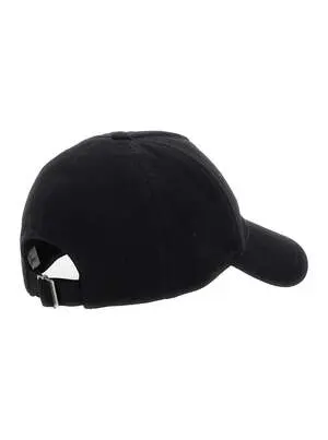 Saint Laurent Black 'cassandre' Hat In Cotton
