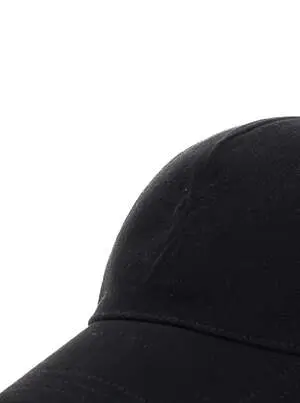 Saint Laurent Black 'cassandre' Hat In Cotton