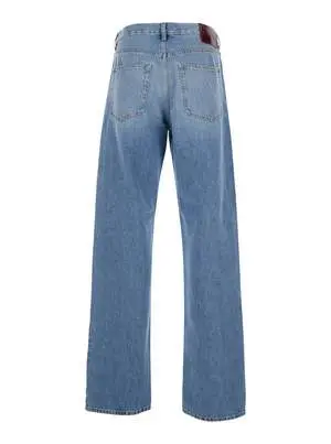 Gucci Light Blue Jeans With Bleach Effect In Denim For