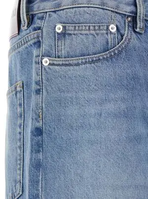 Gucci Light Blue Jeans With Bleach Effect In Denim For