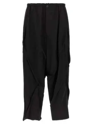 Yohji Yamamoto Wool Trousers - Black