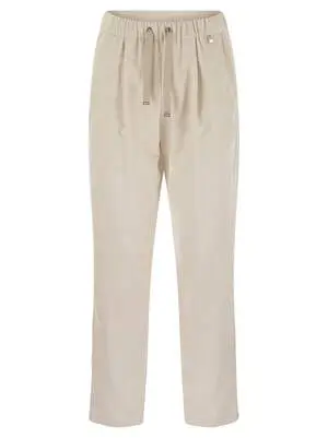 Herno Bright Corduroy Resort Trousers - Cream